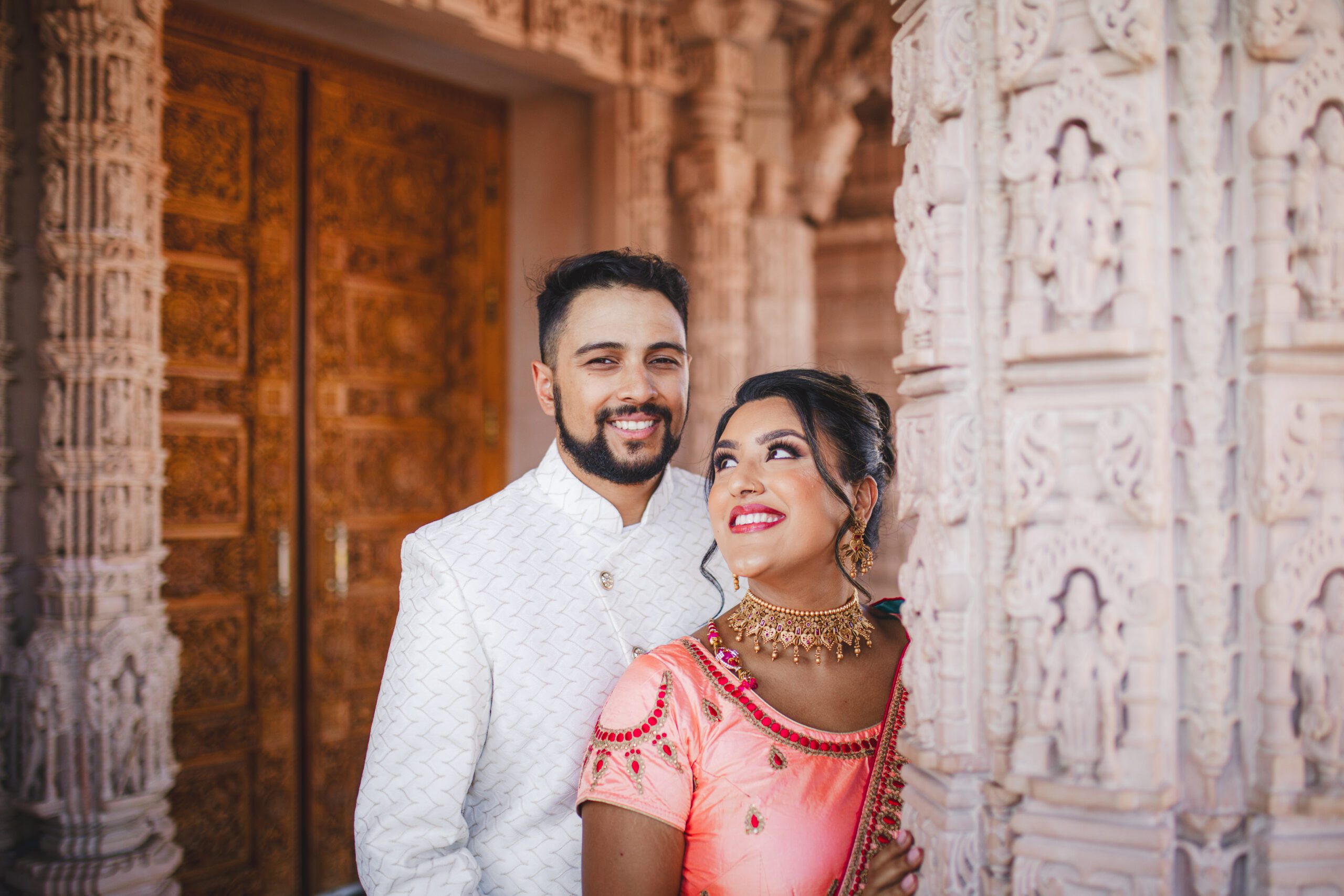 A Divine Engagement Session: Ashlesha and Amir at BAPS Shri ...
